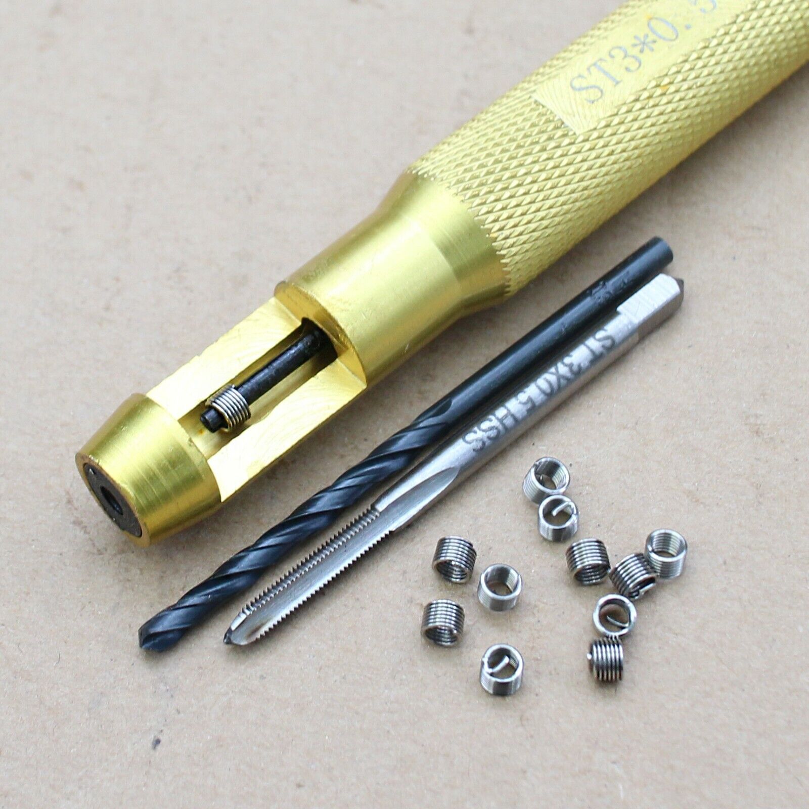 M12 x 1.25 Thread Repair Kit Insert Tap Drill bit Insertion Tool ...